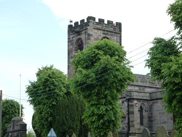 T:UK - Biddulph St Lawrence Church Tower Flagstaff
