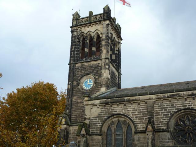 T:UK - Wetherby Church Tower Brass Centre Mark