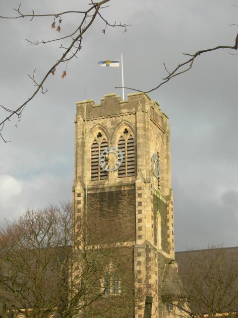 T:UK - Llansamlet Church Tower Flagstaff