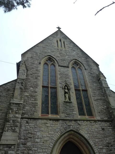 T:UK - St Catherines Church NW Gable Cross