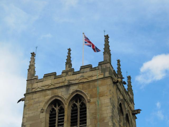 T:UK - Conisbrough Church Tower Flagstaff