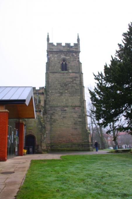 T:UK - Nuneaton Church Tower Flagstaff