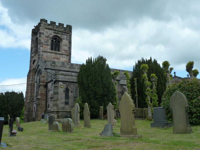 T:UK - Biddulph St Lawrence Church Tower Flagstaff