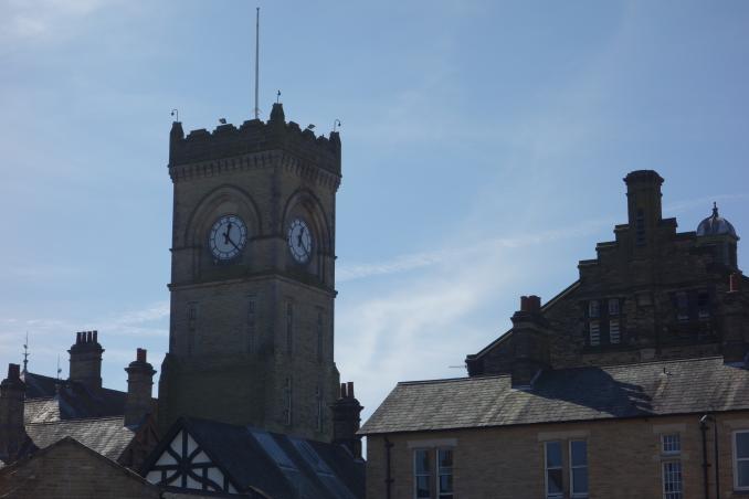 T:UK - Menston Hospital Clock Tower Flagstaff