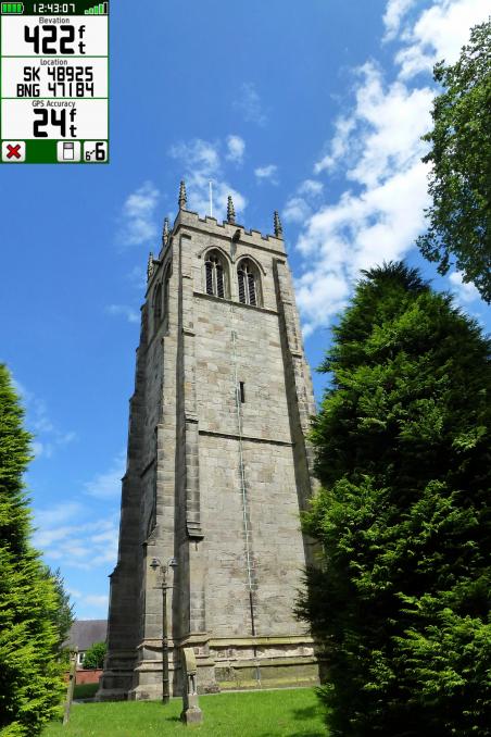 T:UK - Greasley Church Tower Flagstaff