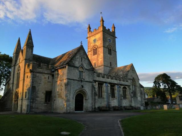 T:UK - Bishops Cleeve Church Tower Flagstaff