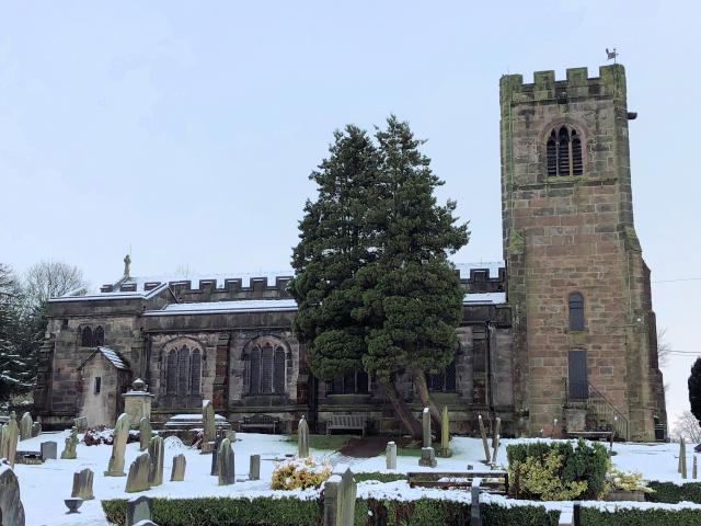 T:UK - Biddulph St Lawrence Church Tower Flagstaff