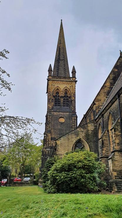 T:UK - St Thomas Church Spire Batley