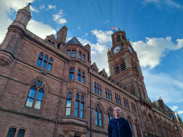 T:UK - Barrow Town Hall Tower Flagstaff