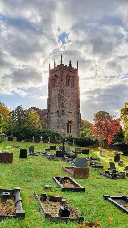 T:UK - Greasley Church Tower Flagstaff