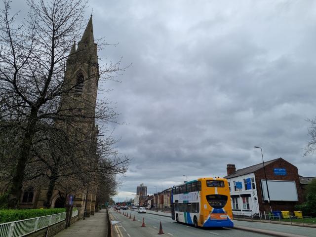 T:UK - Stretford Catholic Church Spire