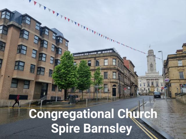 T:UK - Congregational Church Spire Barnsley